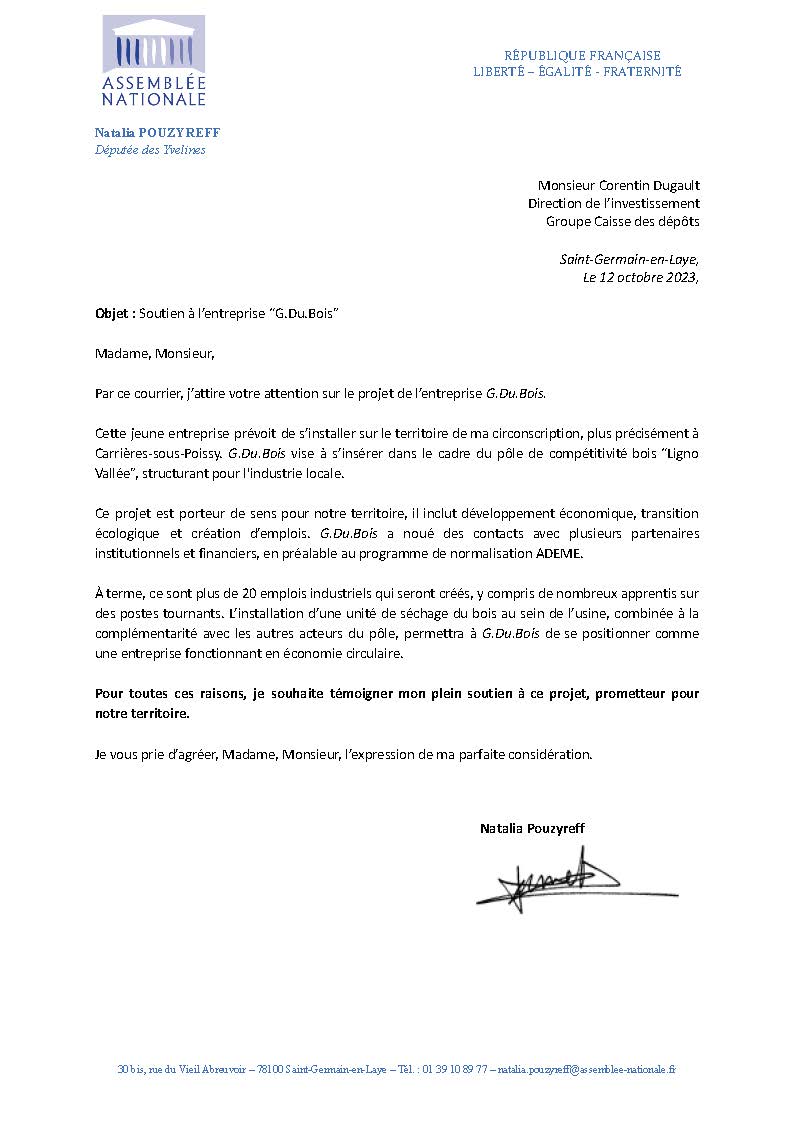 Lettres des soutiens - GduBois